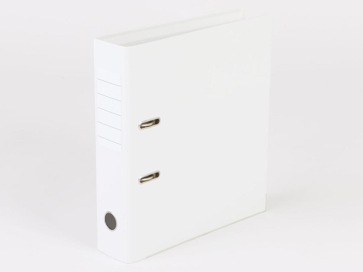 Brevordner, 8 cm, Hvid