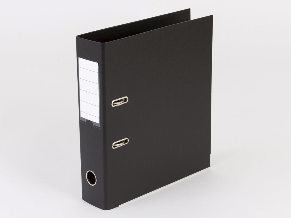 Brevordner, 8 cm, Sort