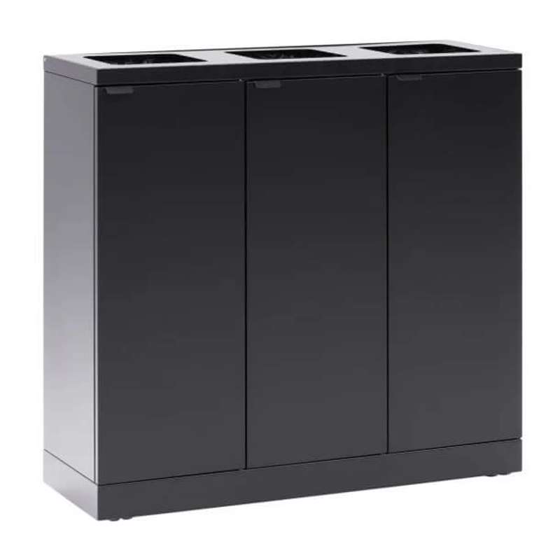 Køb Affaldssystem affaldssortering Bica 868 3x65L m/hjul sort hos ...