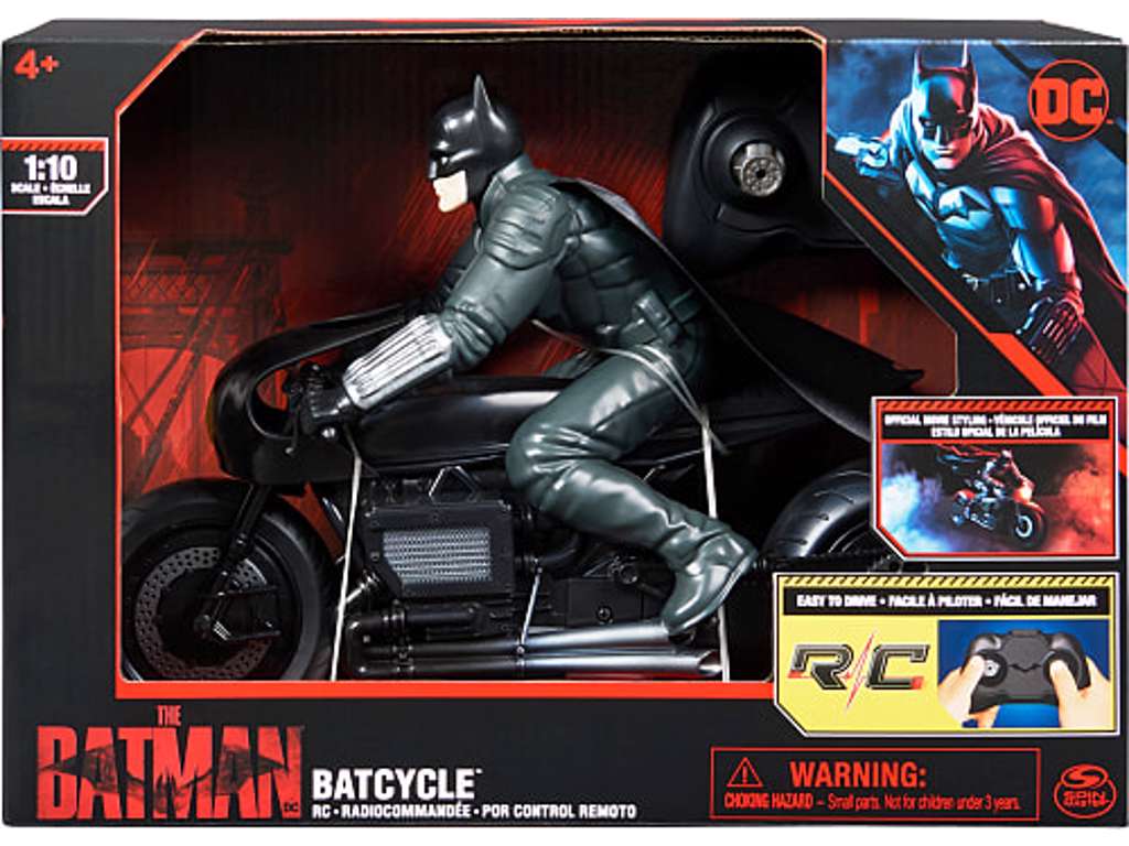 Køb Batman movie Batcycle RC i 1:10 skala hos Superhelten Legetøj