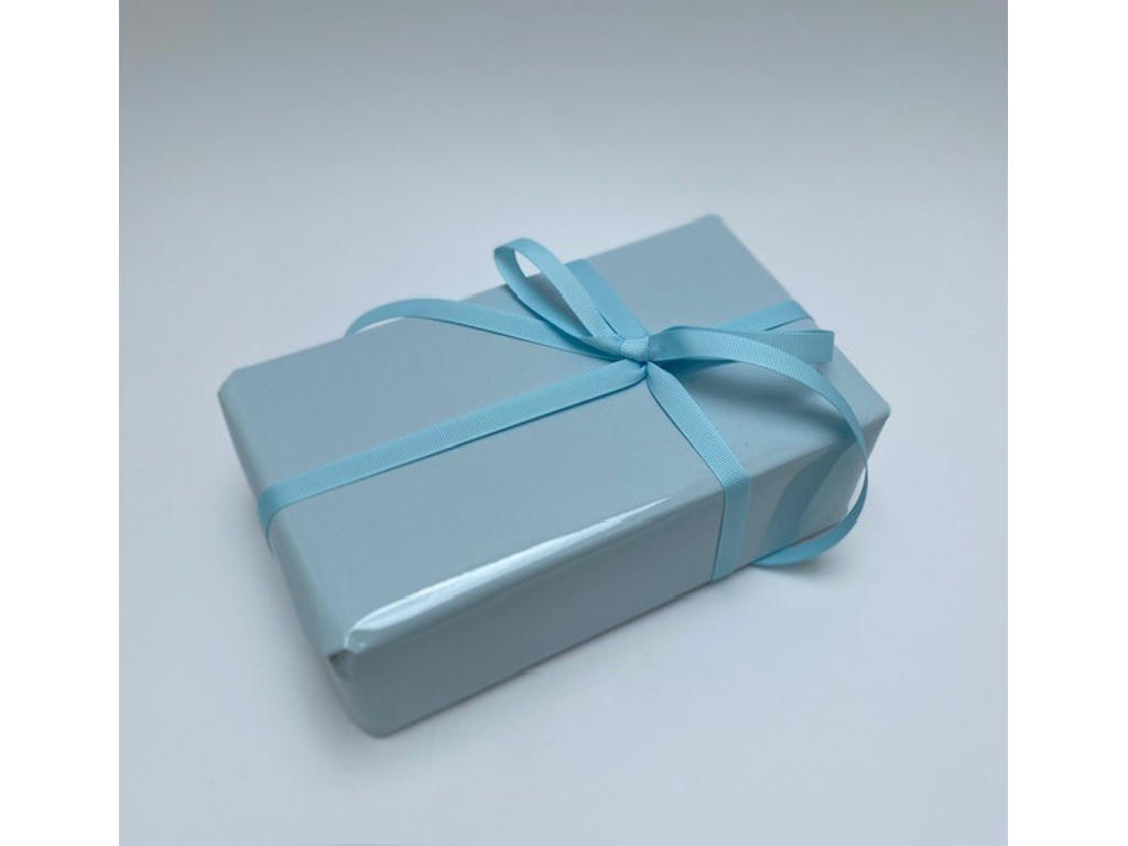 Shiny wrapping paper light blue