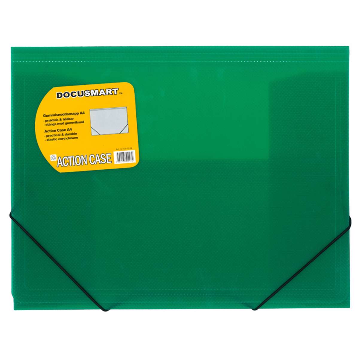 Køb Plastmappe BNT m/3 klapper grøn Dokusmart hos Kontorlands Webshop