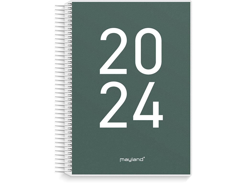 Kalender, 2024, Senior, 1 dag pr. side, Grøn, Mayland | IT Kontoret