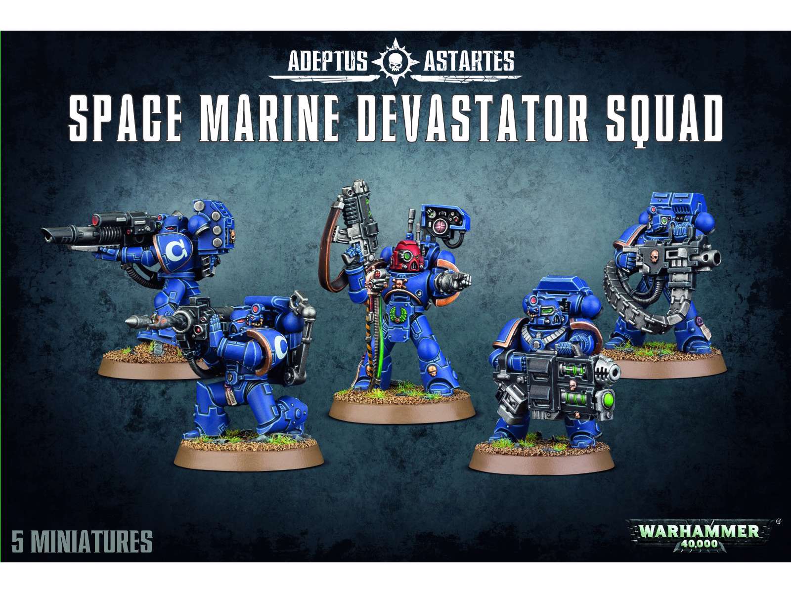 Køb Warhammer 40K Space Marine Devastator Squad squad - Figursæt hos Superhelten Legetøj