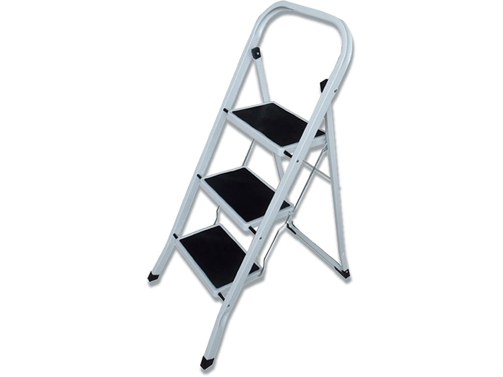 Køb Trappestige, 3 trin, stål, med topbøjle, Twinco TWIN hos Kontor Syd