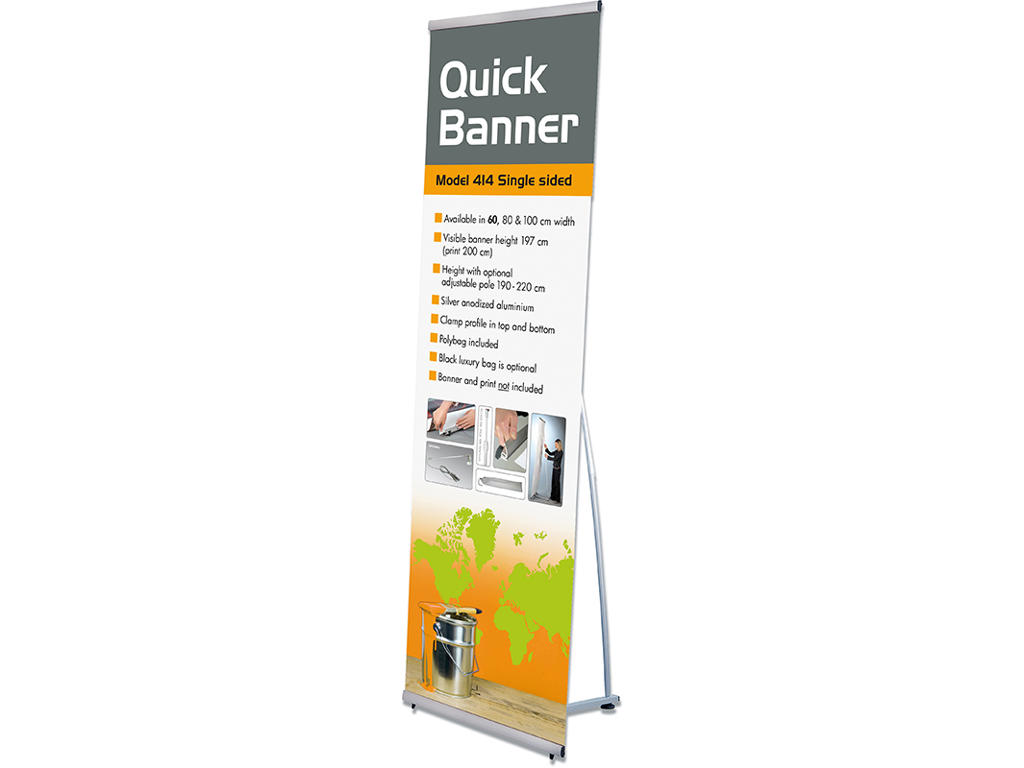 Køb Banner stander, L-formet, 80x200 cm, Enkeltsidet, DSI Quick L ...