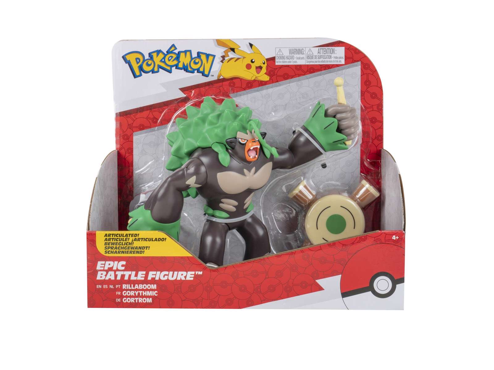 Køb Epic Rillaboom Battle Figure fra Pokémon - 19 cm hos Superhelten ...