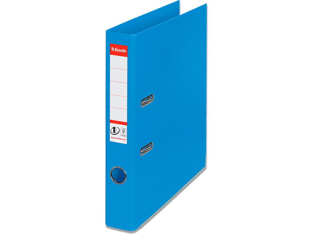 Køb Brevordner, A4, 5 cm, Blå, Esselte No.1 VIVIDA Smal hos Kontor Syd