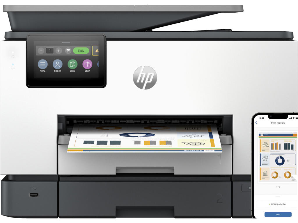 Køb HP OfficeJet Pro 9130b All-in-One-printer, Farve, Printer til Små ...