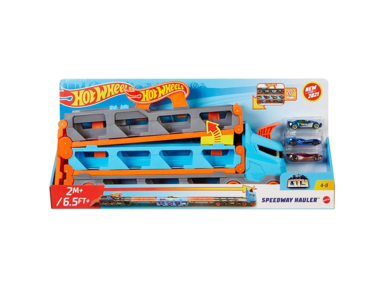 Køb Hot Wheels City Speedway Hauler hos Superhelten Legetøj